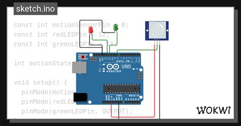 Motion Sensor Wokwi Esp32 Stm32 Arduino Simulator