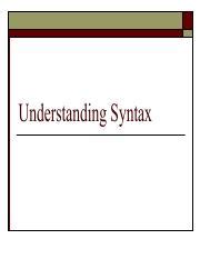 Mastering Sentence Structure Syntax And Stylistic Choices Course Hero