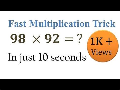 Multiplication Trick How To Multiply Big Numbers Multiplication Multiplication Tricks Multiplication Trick How To Multiply Big Numbers Multiplication Multiplication Tricks