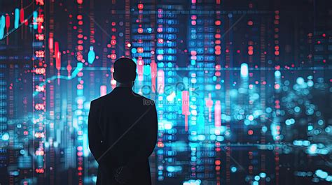 Investor Standing In Front Of Digital Chart Background Picture And Hd