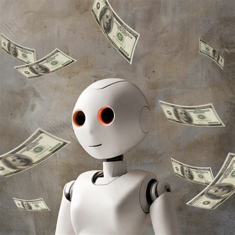 Premium Photo Robots Generating Money Represented With Coins And Banknotes