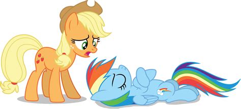 Rainbow Dash Refuses Applejack To Talk By Creedyboy124 On Deviantart