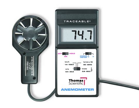 Thomas Traceable Digital Anemometer With Vane Probe 0 4 To 30 0 M S