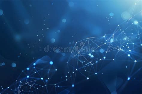 Abstract Technology Background With Polygonal Network And Dots Stock Illustration Illustration