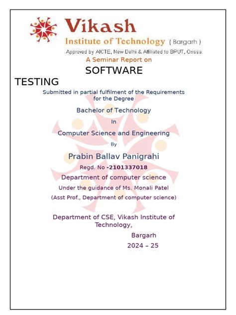 software testing report pdf operating system computer network