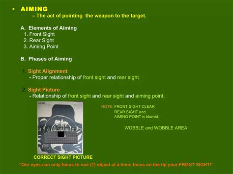 Fundamentals Of Pistol Marksmanship Ppt