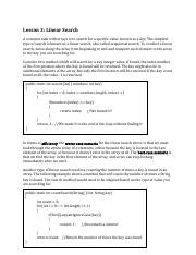 Understanding Linear Search In Java Implementation And Course Hero