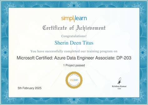 sherin titus on linkedin azure data engineering certification course