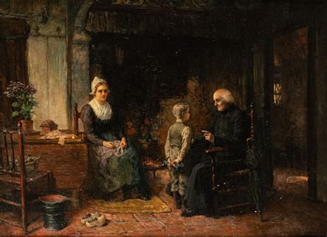 Jan Arnold Heyermans 1837 1892 Besöker Prästen Konst Måleri