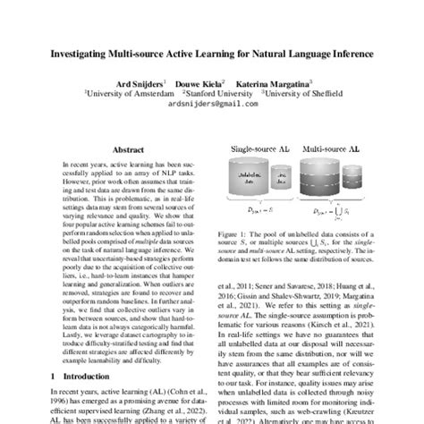 Investigating Multi Source Active Learning For Natural Language Inference Acl Anthology