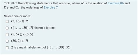Solved 6 B Let Binary Relation R On 130 Be Defined