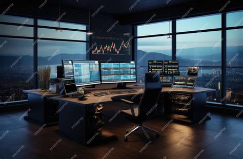 Premium Photo Hightech Traders Command Center Office