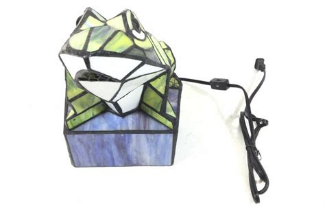 Lot Contemporary Stained Glass Frog Lamp