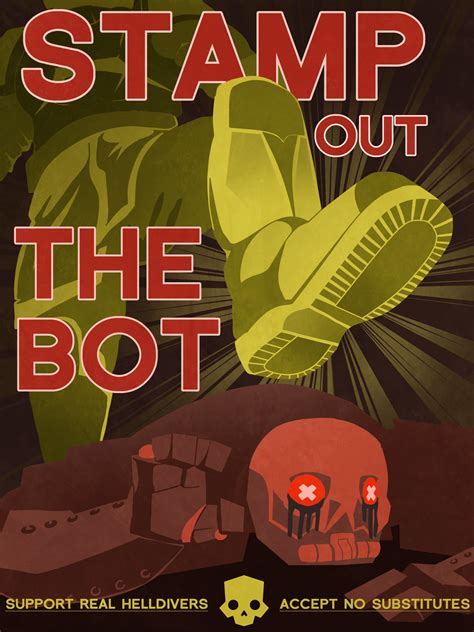 Stamp Out The Bot Helldivers 2 Fanart R Helldivers