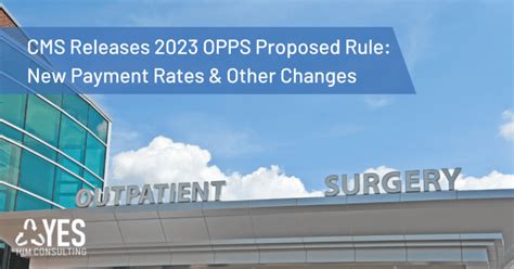 2023 Opps Proposed Rule Cms Releases New Payment Rates