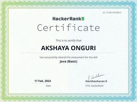 Onguri Akshaya On Linkedin Hackerrank Java Hackerrank