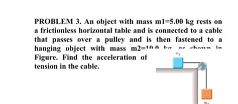 Answered Problem 3 An Object With Mass M1 5 00… Bartleby