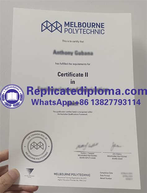 The Best Factory To Make High Quality Melbourne Polytechnic Certificate
