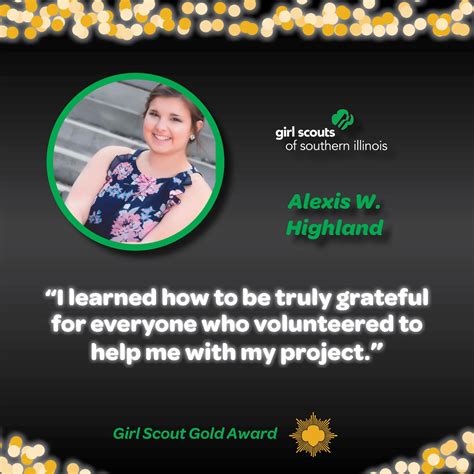 Girl Scouts Of Southern Illinois Alexis Workes From Highland Has