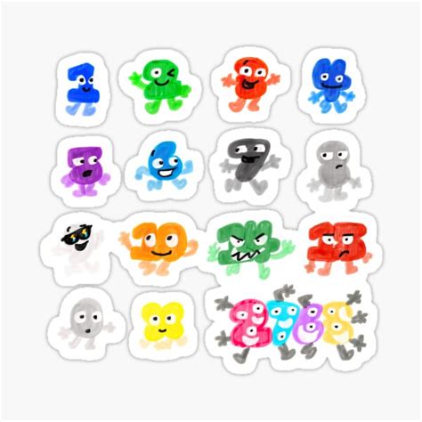 Algebralien Pack Bfdi Sticker For Sale By Msbonnie Redbubble
