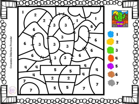 Pin En Actividades Preescolar Matematicas Colorear Por Números