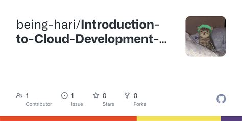 GitHub Being Hari Introduction To Cloud Development With HTML CSS And JavaScript