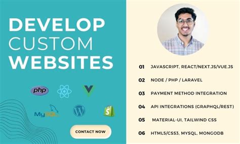 Develop Custom Web Apps In React Node Js Php Laravel By Hmalibutt Fiverr
