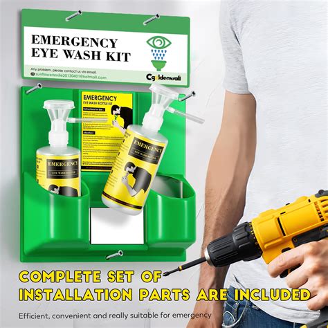 Cgoldenwall Portable Eye Wash Station Wall Mounted