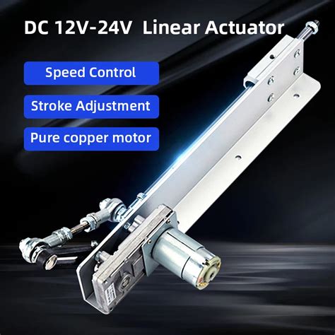 Linear Actuator Motor 12v Dc Reduction Gear Motor Reciprocating Cycle Linear Mini Telescopic