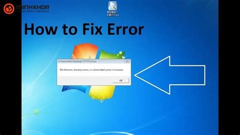 Hướng Dẫn Sửa Lỗi The Filename Directory Name Or Volume Label Syntax