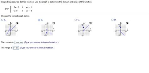 Solved Graph The Piecewise Defined Function Use The Graph