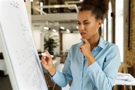 Free Photo Medium Shot Woman Correcting Grammar Mistakes