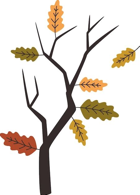 Premium Vector Tree Branch With Leaves