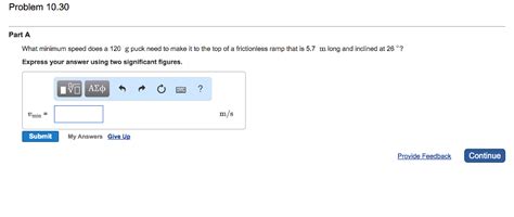 solved problem 10 29 part a with what minimum speed must you