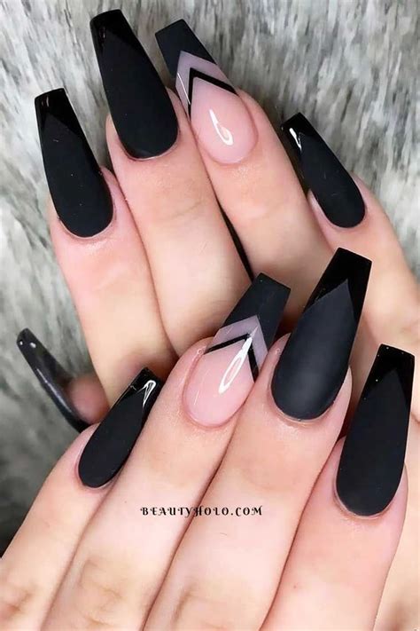 17 Best Coffin Shape Nail Designs Beautyholo Unghie Gel Unghie