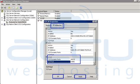 How To Change Port For MSSQL Server AccuWebHosting