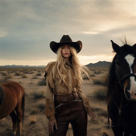 Cowgirl Black Hat Style Western Shoots Western Model High Fashion