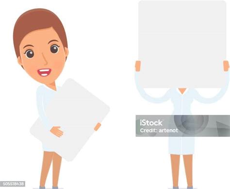 재미있는 문자를 간호사 고정함 및 상호 작용하는 맹검액 양식 간호사에 대한 스톡 벡터 아트 및 기타 이미지 간호사 공연 나름 Istock