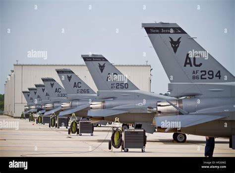 Us Air Force F 16c Fighting Falcons From The New Jersey Air National