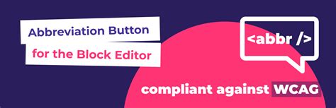 abbreviation button for the block editor wordpress plugin