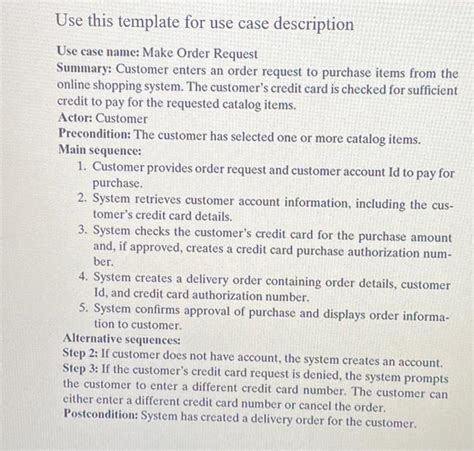 Solved Create A Use Case Description For Login Use