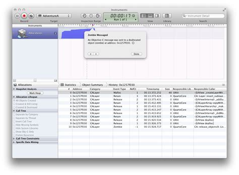 Ios No Source Code On Zombie Stack Trace From Message To De Allocated