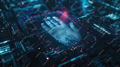 Fingerprint Recognition And Measurement By A Computer Premium Ai Generated Image