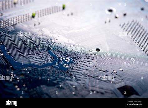 Closeup View Of Electronic Circuit Logic Board Stock Photo Alamy