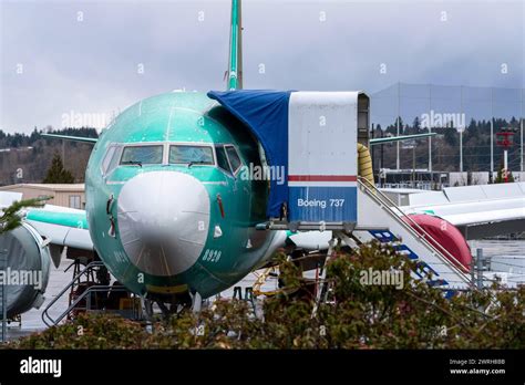 Renton Washington Usa 12th Mar 2024 Boeing Airplanes Stand In