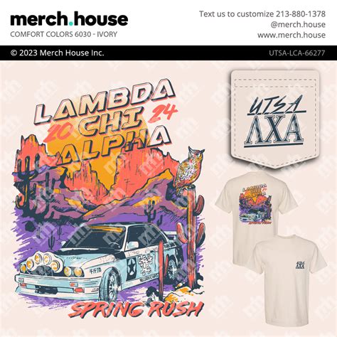 Lambda Chi Alpha Rush Shirt Desert Car Merch House