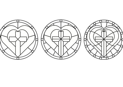 Stained Glass Cross Printable Coloring Pages 2025