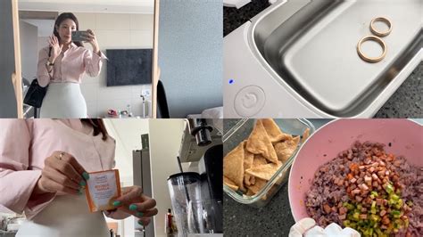 Vlog 웨딩플래너 브이로그 꿀템 🤎 쥬얼리세척기계 강력추천 즐겨마시는 차 추천 친구생일 유부초밥 만들기