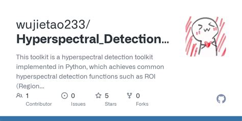 Github Wujietao Hyperspectral Detection Tools This Toolkit Is A Hyperspectral Detection