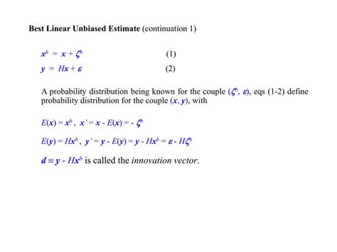 Ppt Best Linear Unbiased Estimate Powerpoint Presentation Free Download Id 5579260
